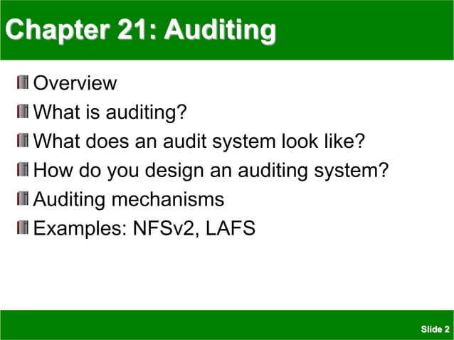 Auditing.ppt | Operating Systems | Computer Software and Applications