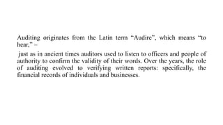 auditing.pptx | Resume Writing and Advice | Job Search