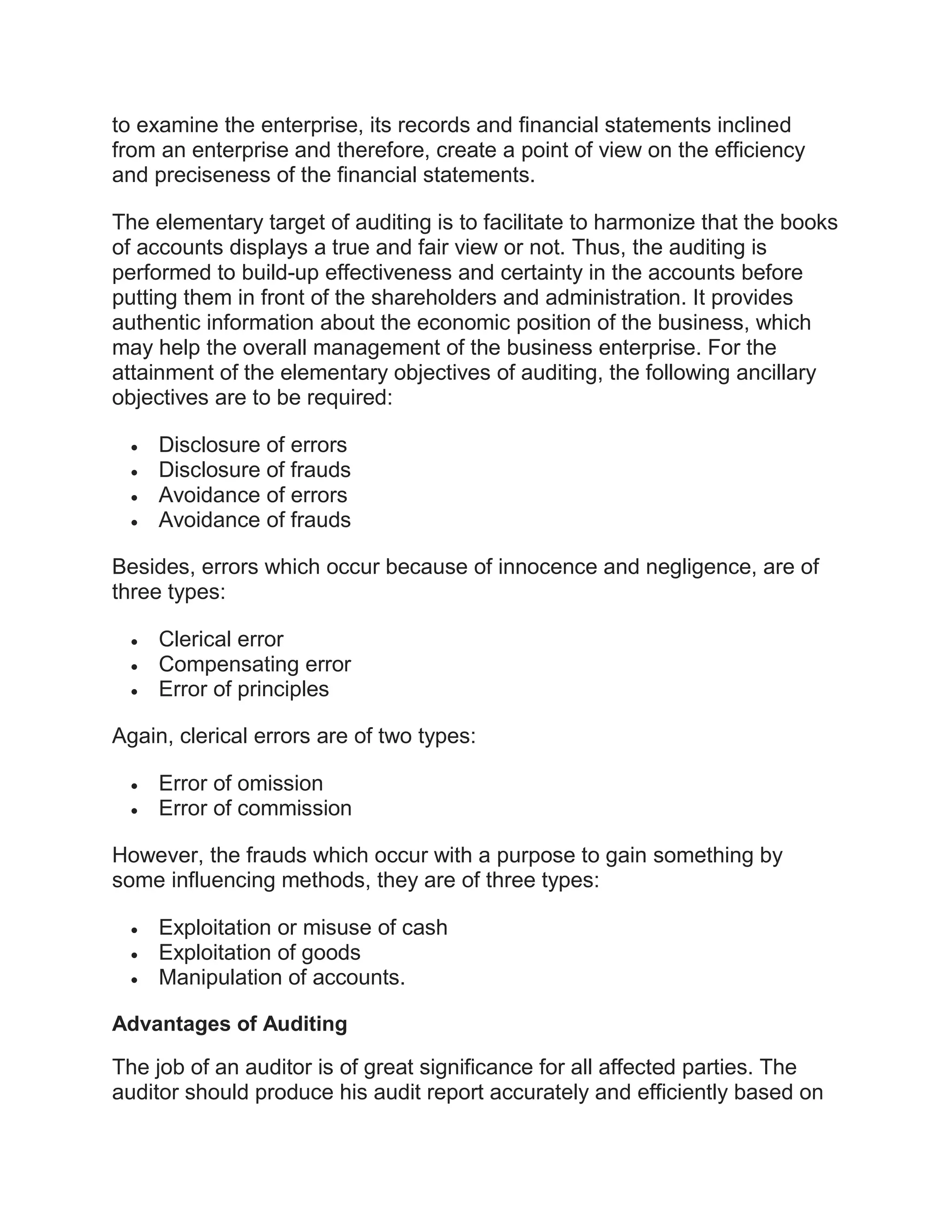 What Is Auditing? Definition, Types & Importance | DOCX