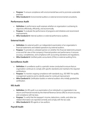 What Is Auditing? Definition, Types & Importance | DOCX