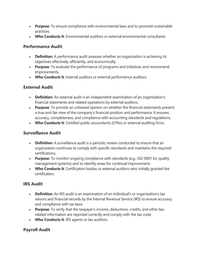 What Is Auditing? Definition, Types & Importance | PDF | Free Download