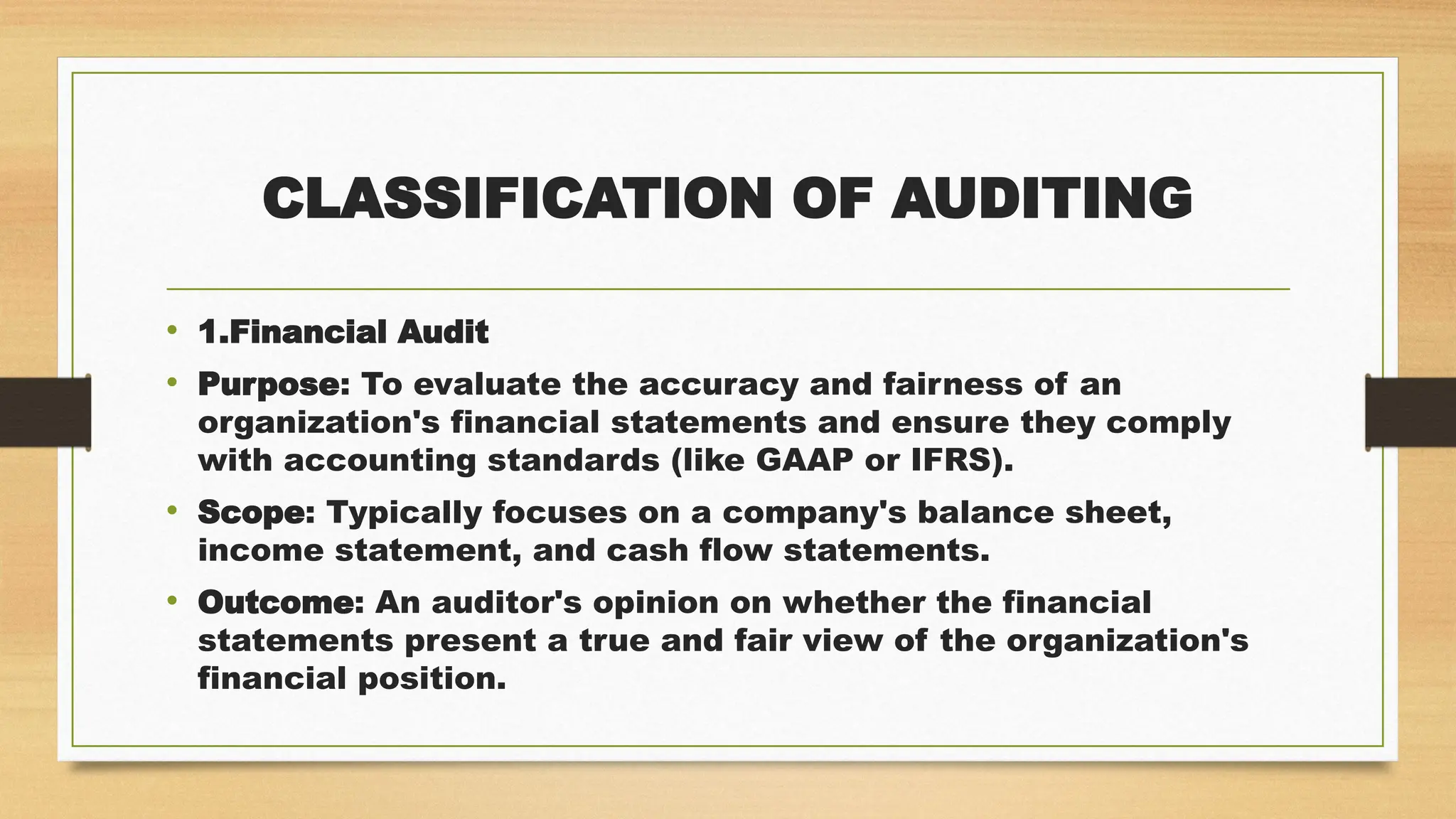 AUDITING TYPES-INTERNAL,EXTERNAL,IT,PERFORMANCE,... | PPT AUDITING TYPES-INTERNAL,EXTERNAL,IT,PERFORMANCE,... | PPT