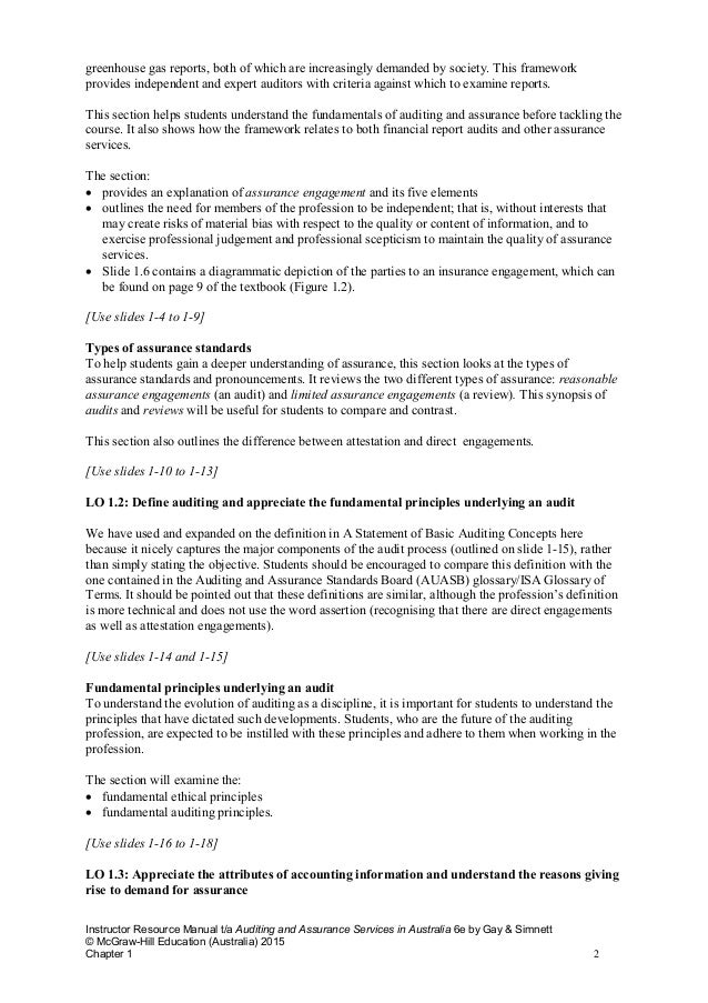 Auditing And Assurance Services In Australia 6th Edition Louwers Solu…