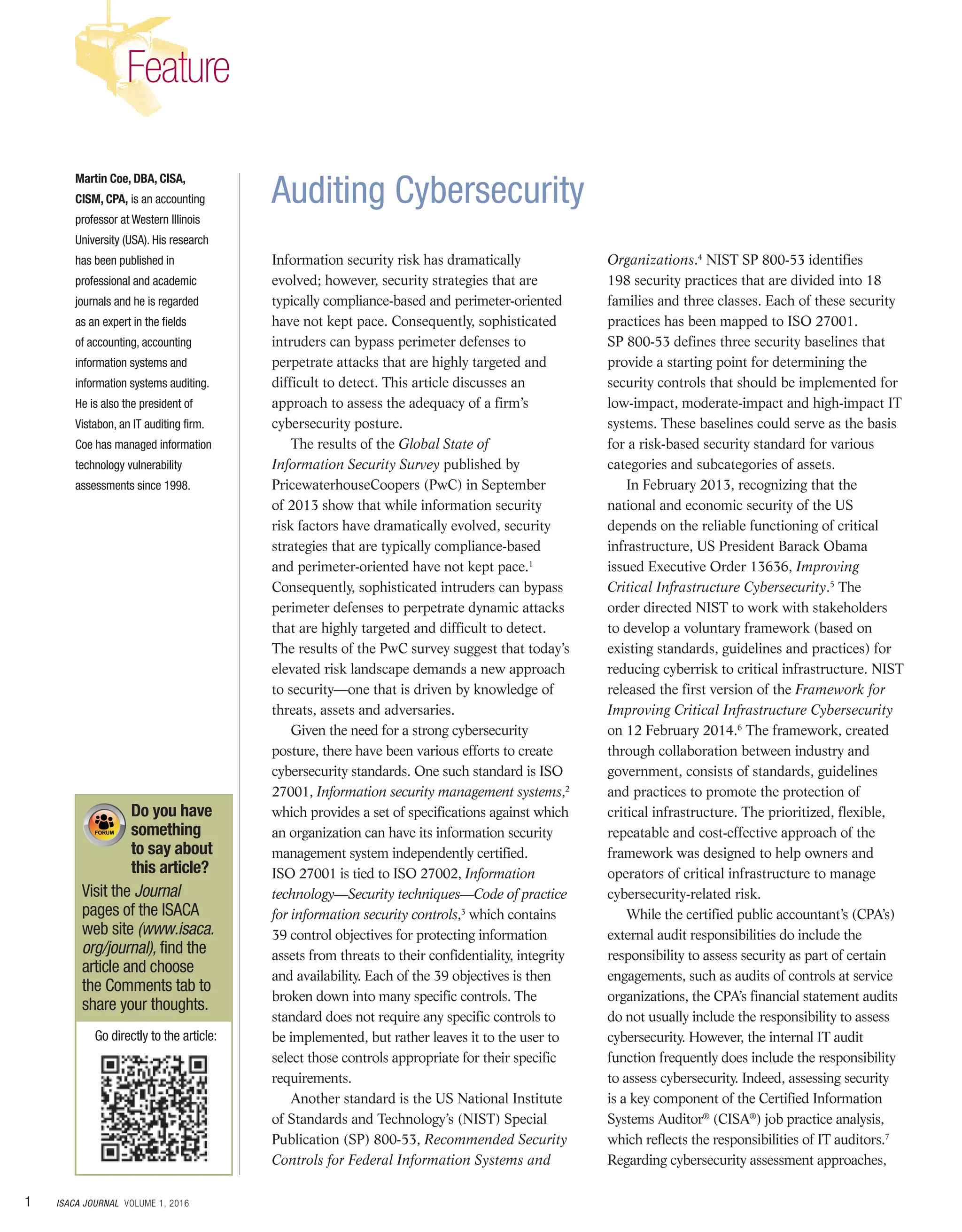 Auditing Cybersecurity In The Enterprise Pdf