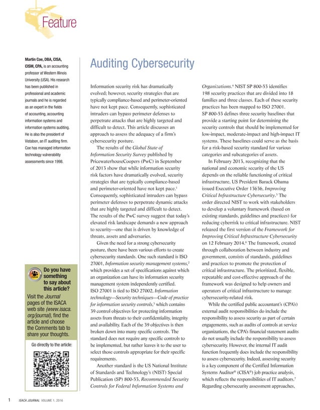 Auditing-Cybersecurity in the enterprise | PDF