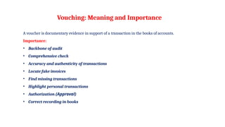 An Introduction to Auditing and Vouching | PPTX