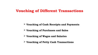 An Introduction to Auditing and Vouching | PPTX