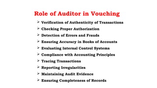 An Introduction to Auditing and Vouching | PPTX