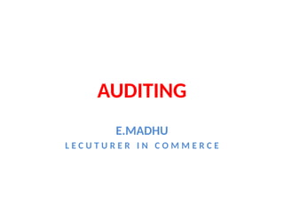 AUDITING-PPT.pptx introduction to auditing | PPTX