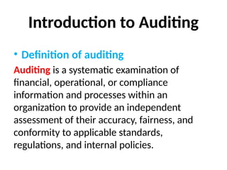 AUDITING-PPT.pptx introduction to auditing | PPTX