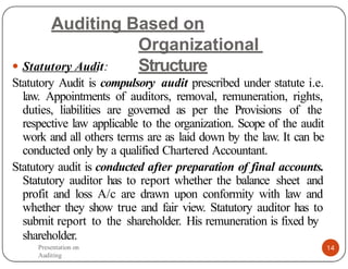 AUDITING new audit types of audit and audit latest | PPTX