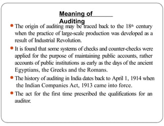 AUDITING new audit types of audit and audit latest | PPTX
