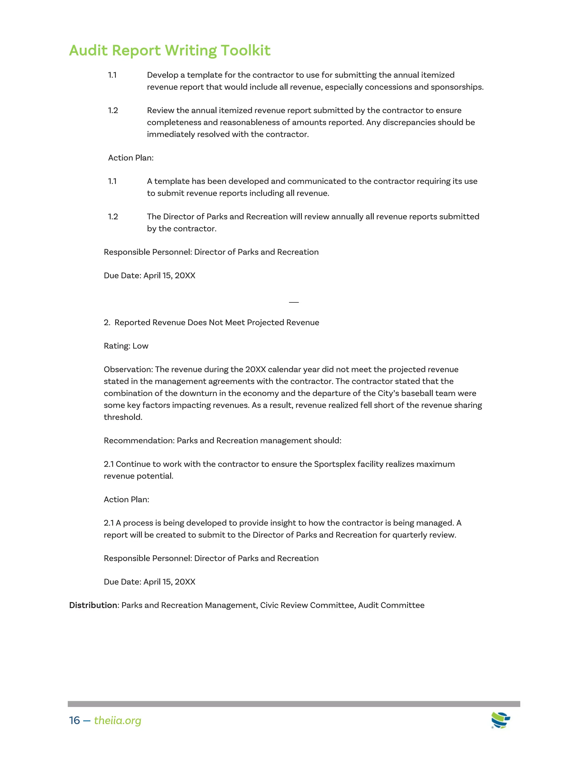 auditing-report-writing-toolkit that will help the Auditors. | PDF