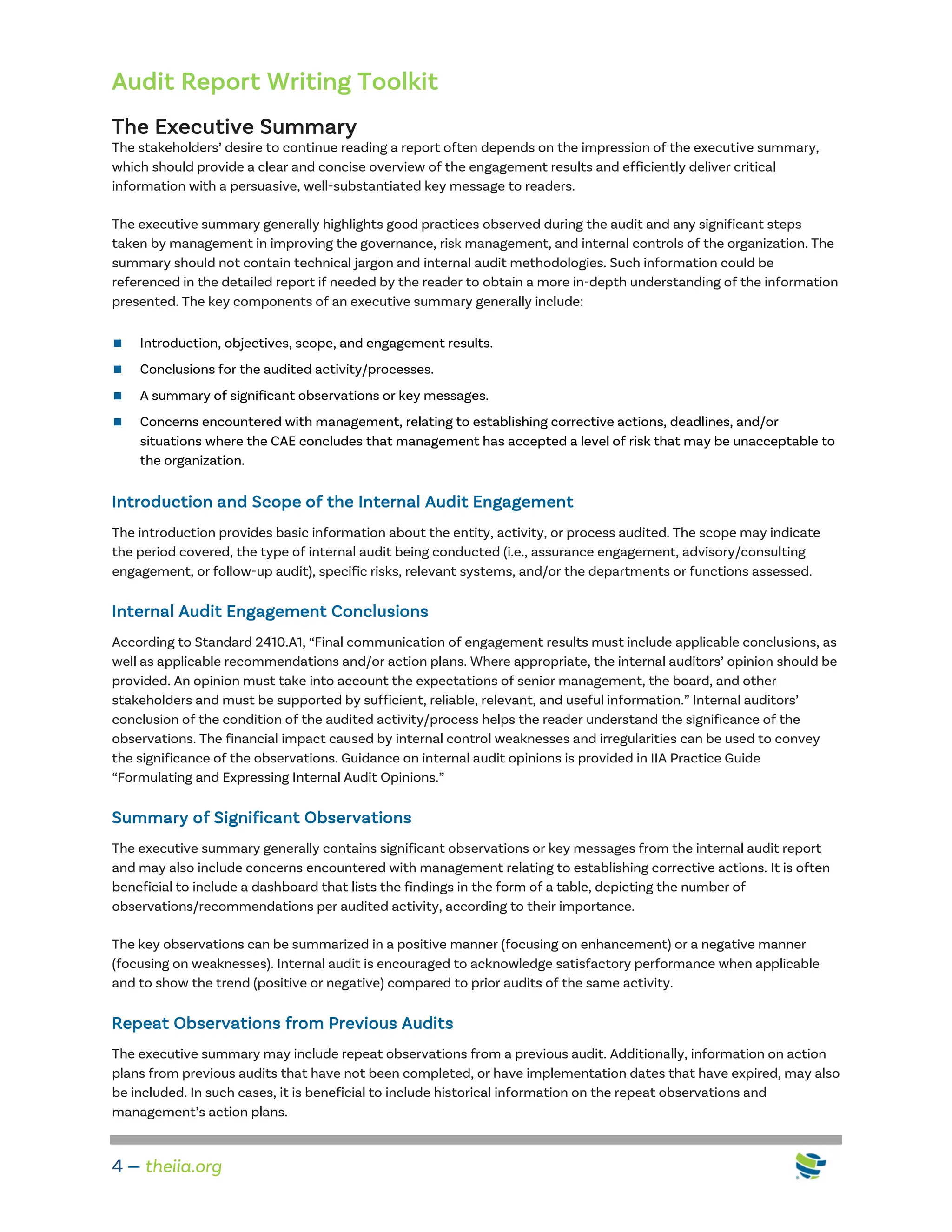 auditing-report-writing-toolkit that will help the Auditors. | PDF