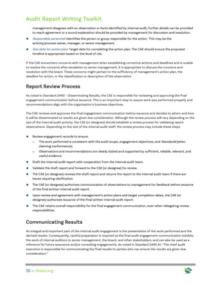 auditing-report-writing-toolkit that will help the Auditors. | PDF