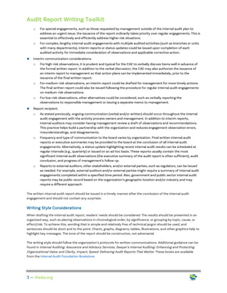 auditing-report-writing-toolkit that will help the Auditors. | PDF