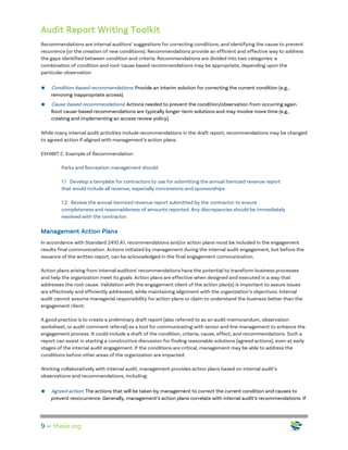 auditing-report-writing-toolkit that will help the Auditors. | PDF
