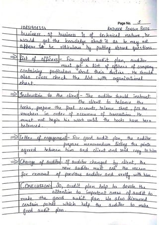 Auditing | B com -5th sem | Hand written Notes | by Ritish Bedi #RVIRGO ...