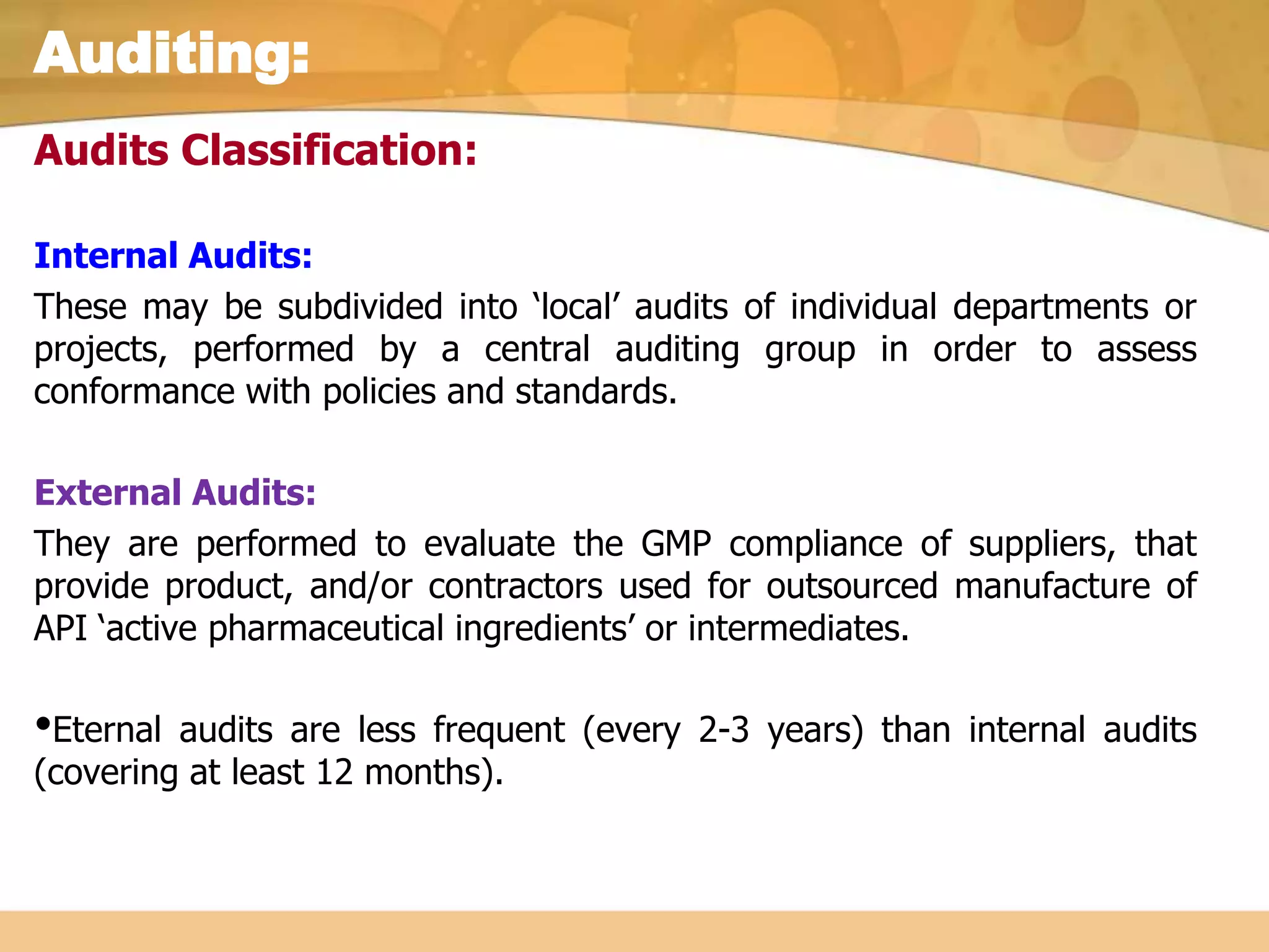 Auditing and inspection | PPTX