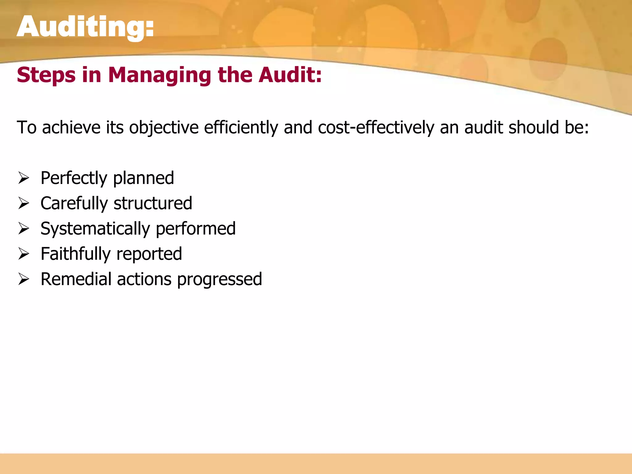 Auditing and inspection | PPTX