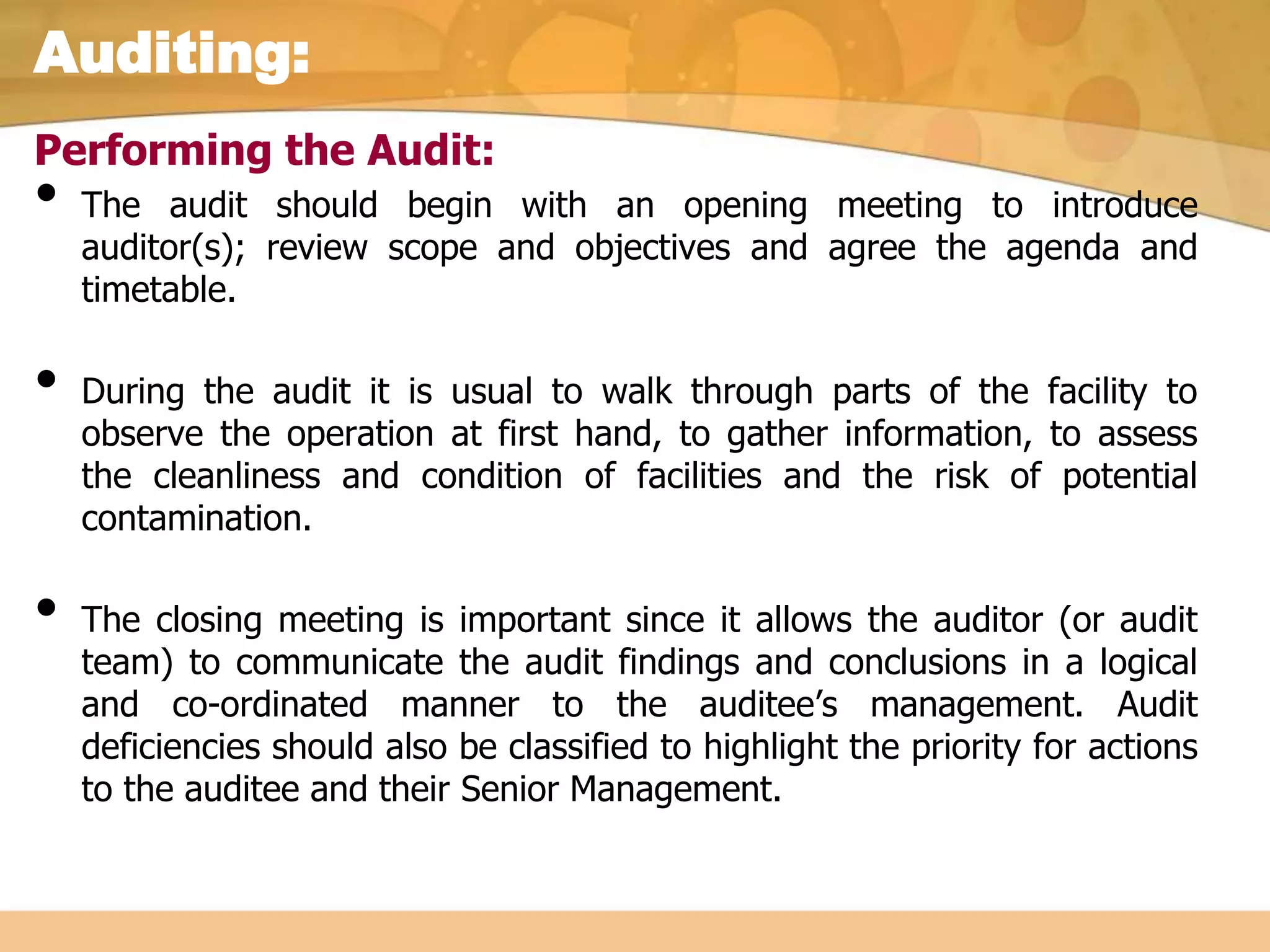 Auditing and inspection | PPTX