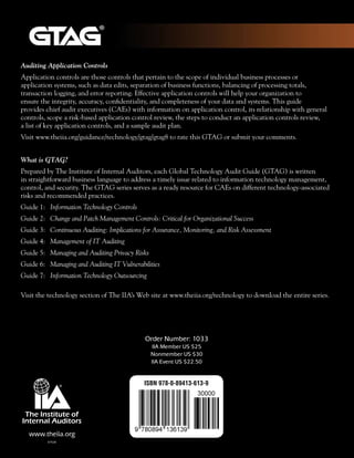 Auditing application controls | PDF | Computer Software and Applications | Computing