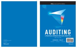 Auditing A Practical Approach with Data Analytics, 2e Raymond Johnson ...