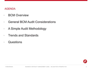Auditing BCM Pondurance ISACA Presentation | PPTX