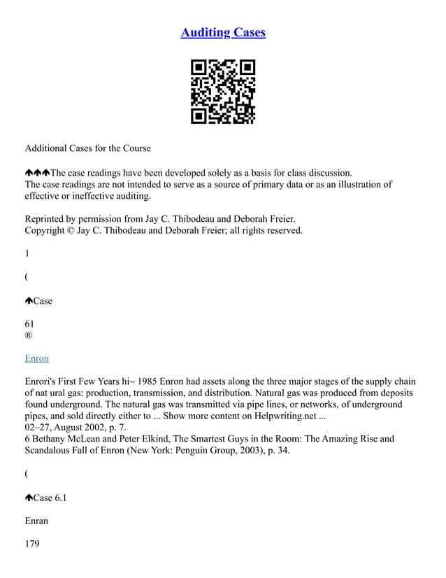 Auditing Cases | PDF