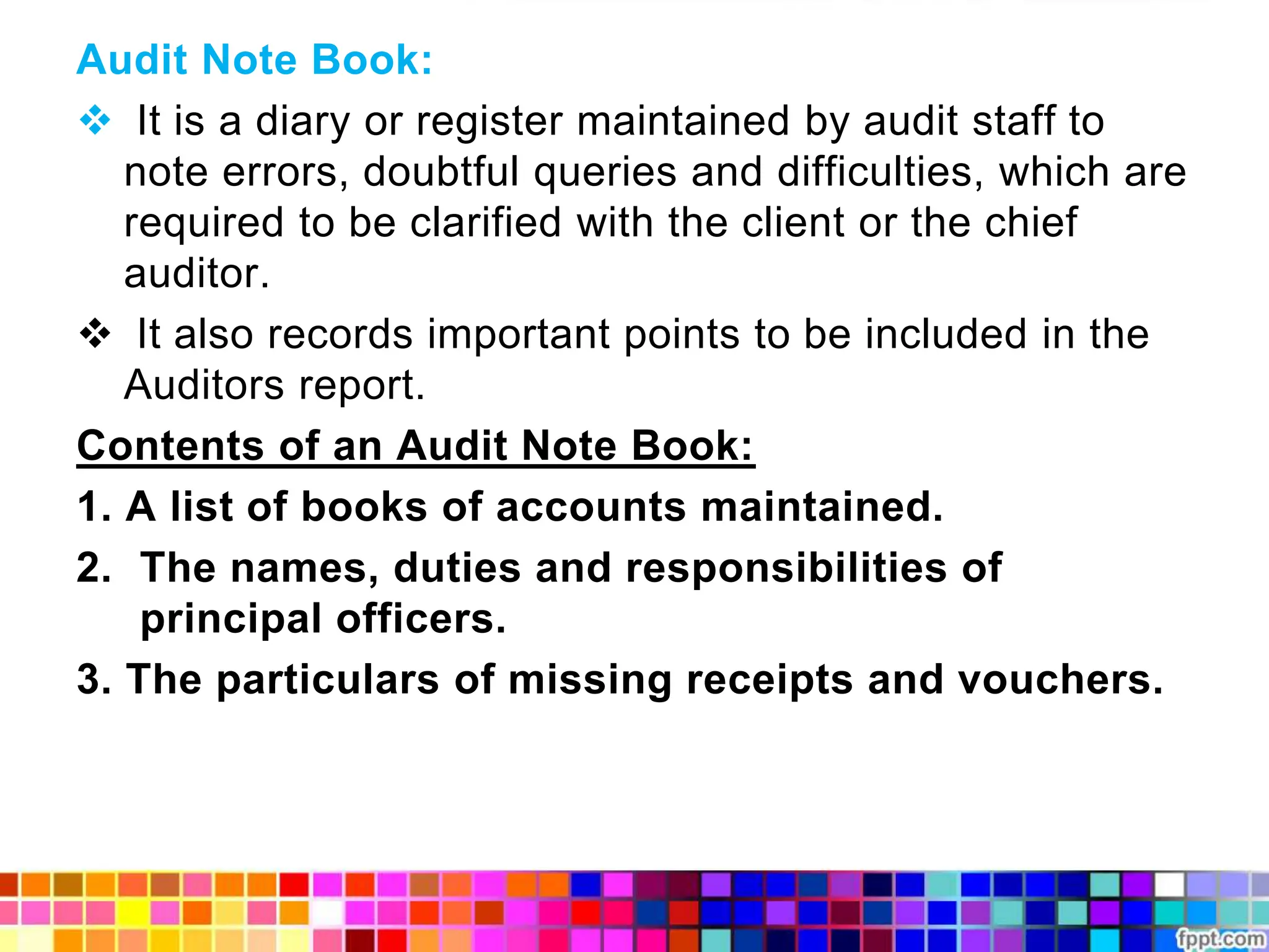 Auditing study material for b.com final year students | PPTX