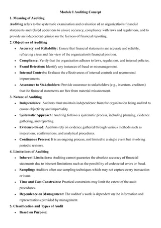 Auditing subject-bba ,ipu,du,amity university subject | PDF