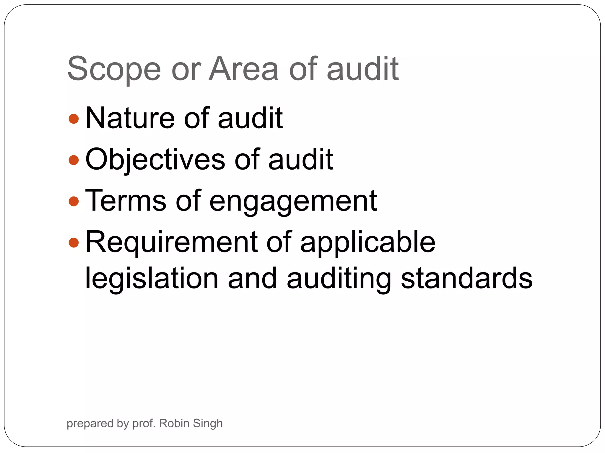 Auditing concepts | PPTX