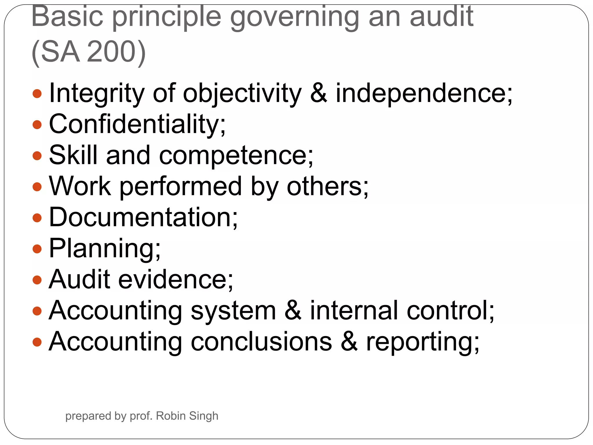 Auditing concepts | PPTX