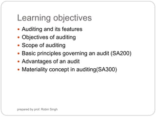 Auditing concepts | PPTX