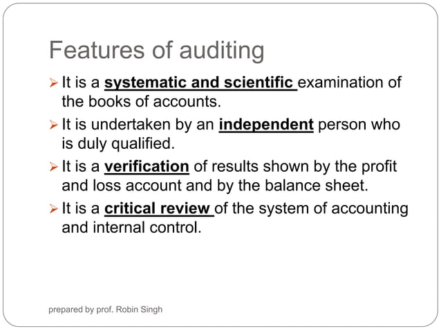Auditing concepts | PPT