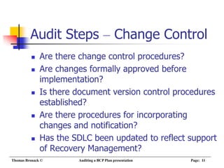 Auditing contingency Plans | PDF