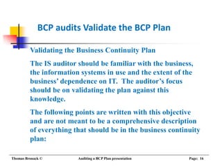 Auditing contingency Plans | PDF