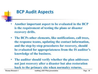 Auditing contingency Plans | PDF