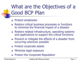 Auditing contingency Plans | PDF