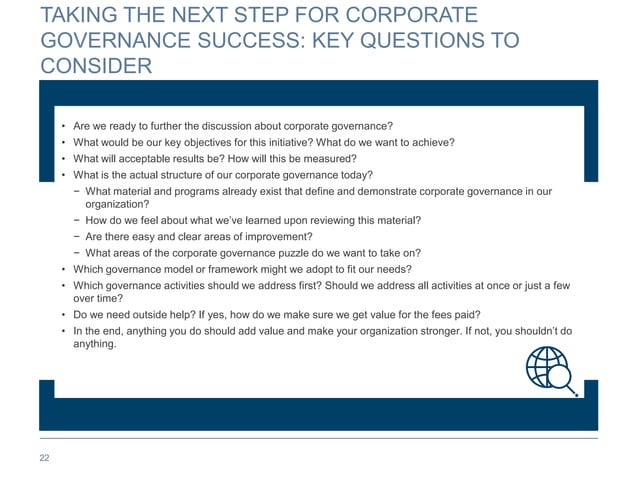 Auditing corporate governance guide | PPTX