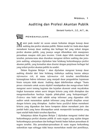Auditing dan Profesi Akt Publik Praktek Akuntan | PDF