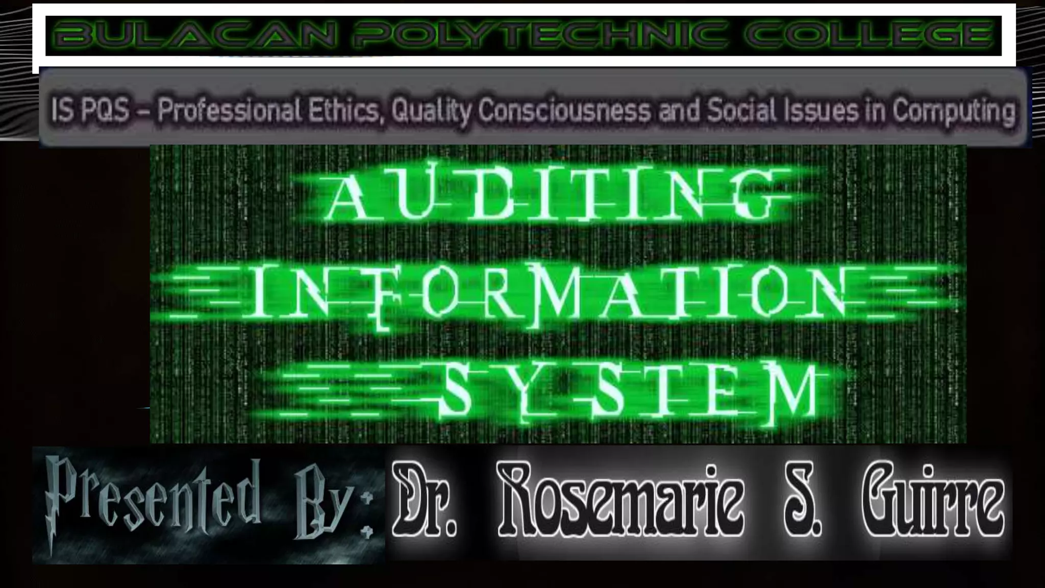 Auditing Information System Pptx Business Business And Finance