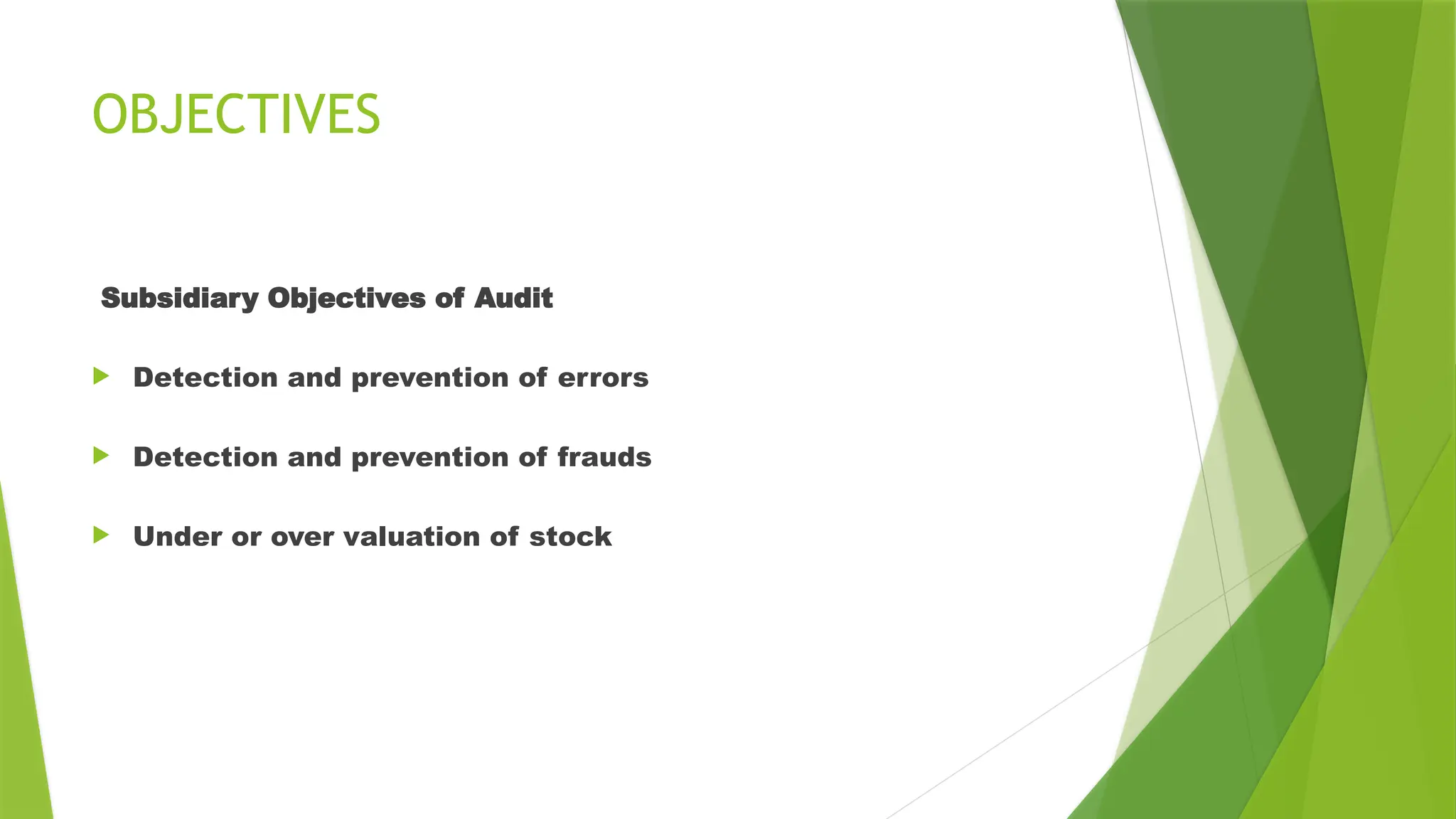 Auditing in General-meaning,objectives,advantages,limitations | PPT
