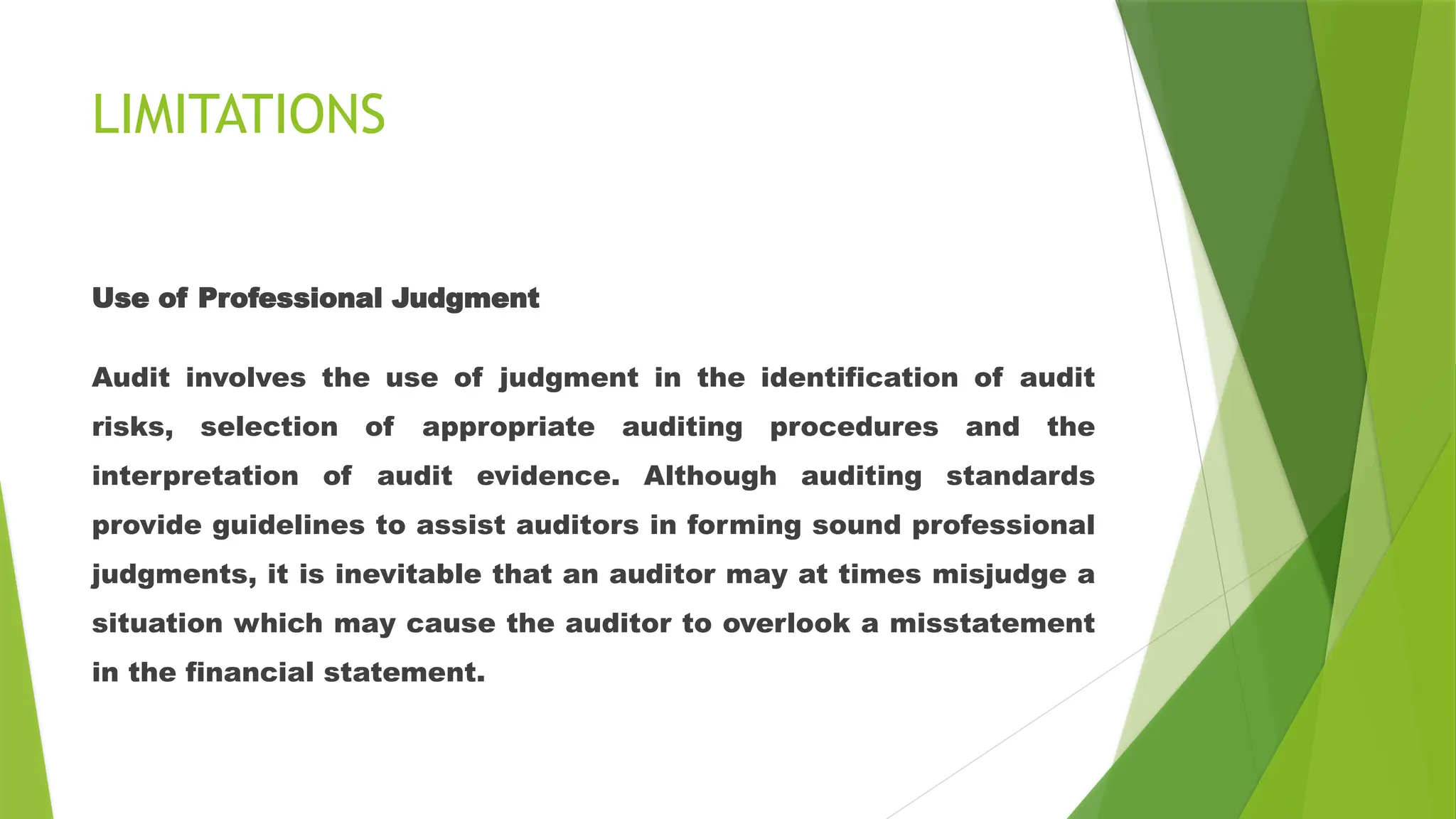 Auditing in General-meaning,objectives,advantages,limitations | PPT