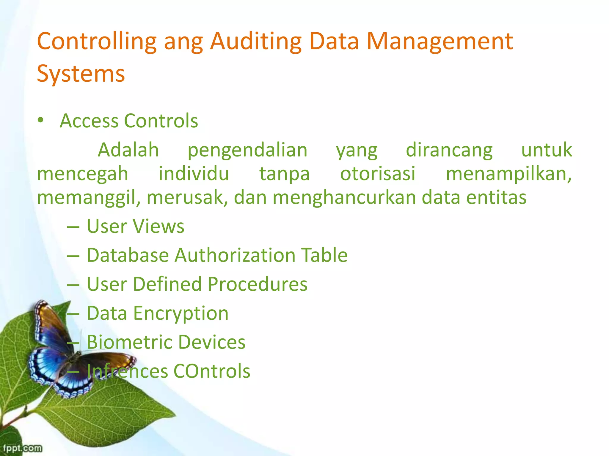 AUDITING DATABASE SYSTEMS | PPTX