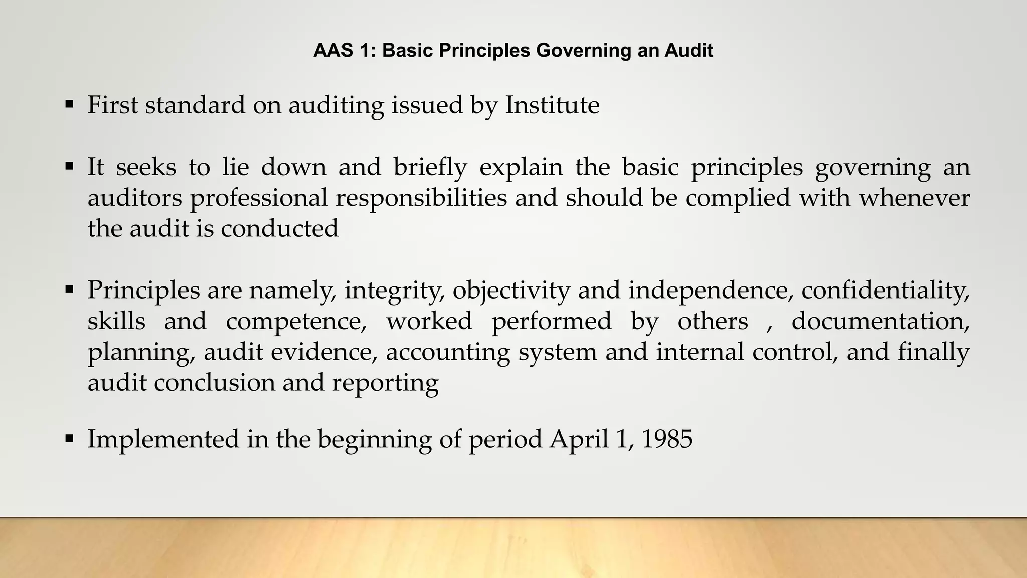 Auditing & Assurance Standards | PPTX