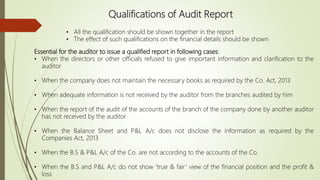 Auditing Reports (India) | PPTX