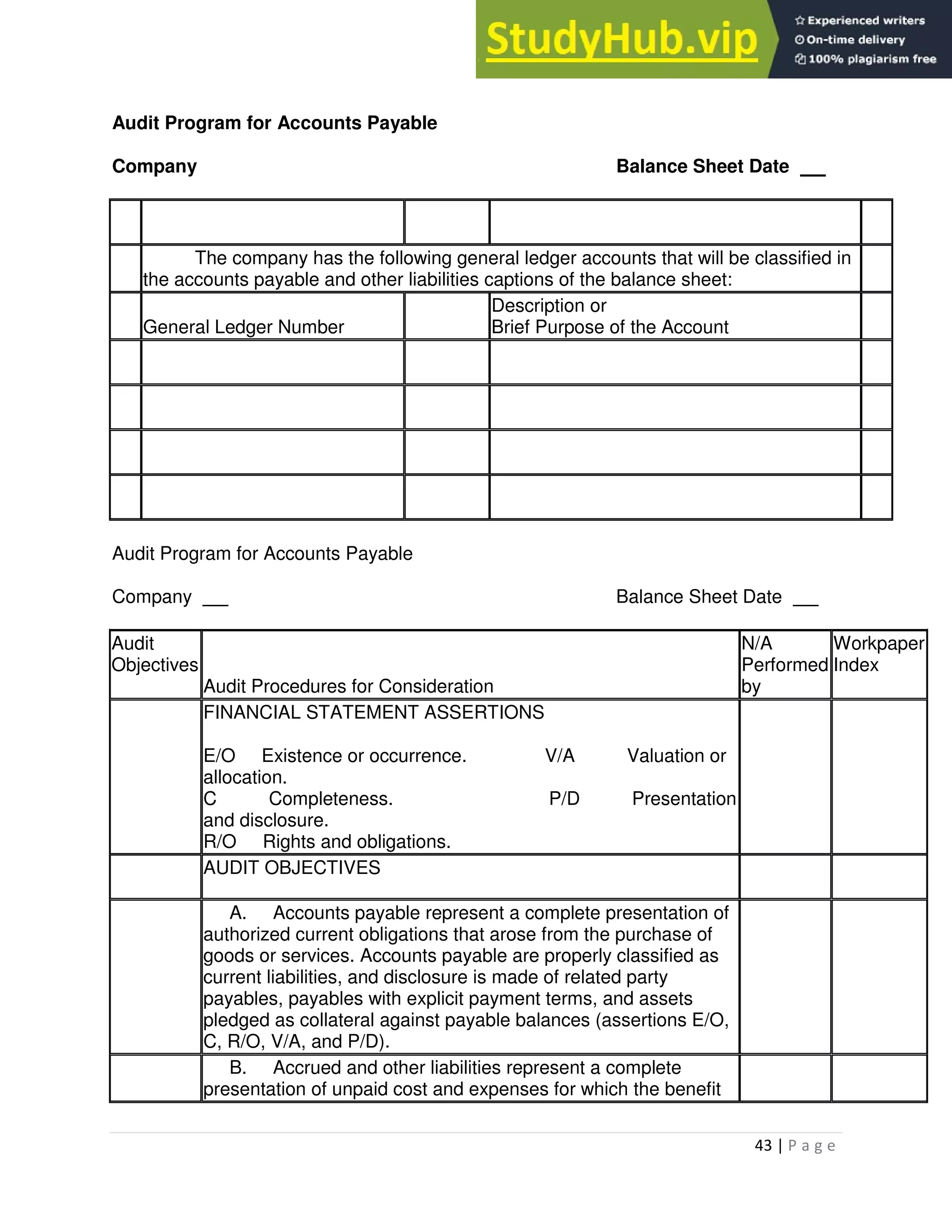 Auditing Manual For A Poultry Business | PDF