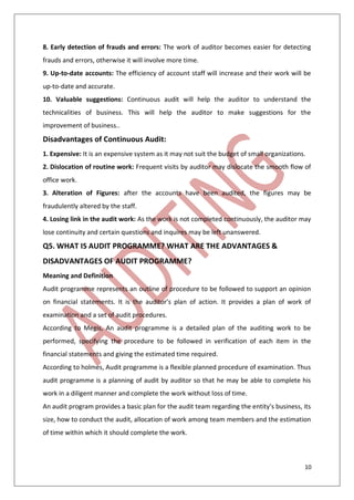 Auditing notes | PDF