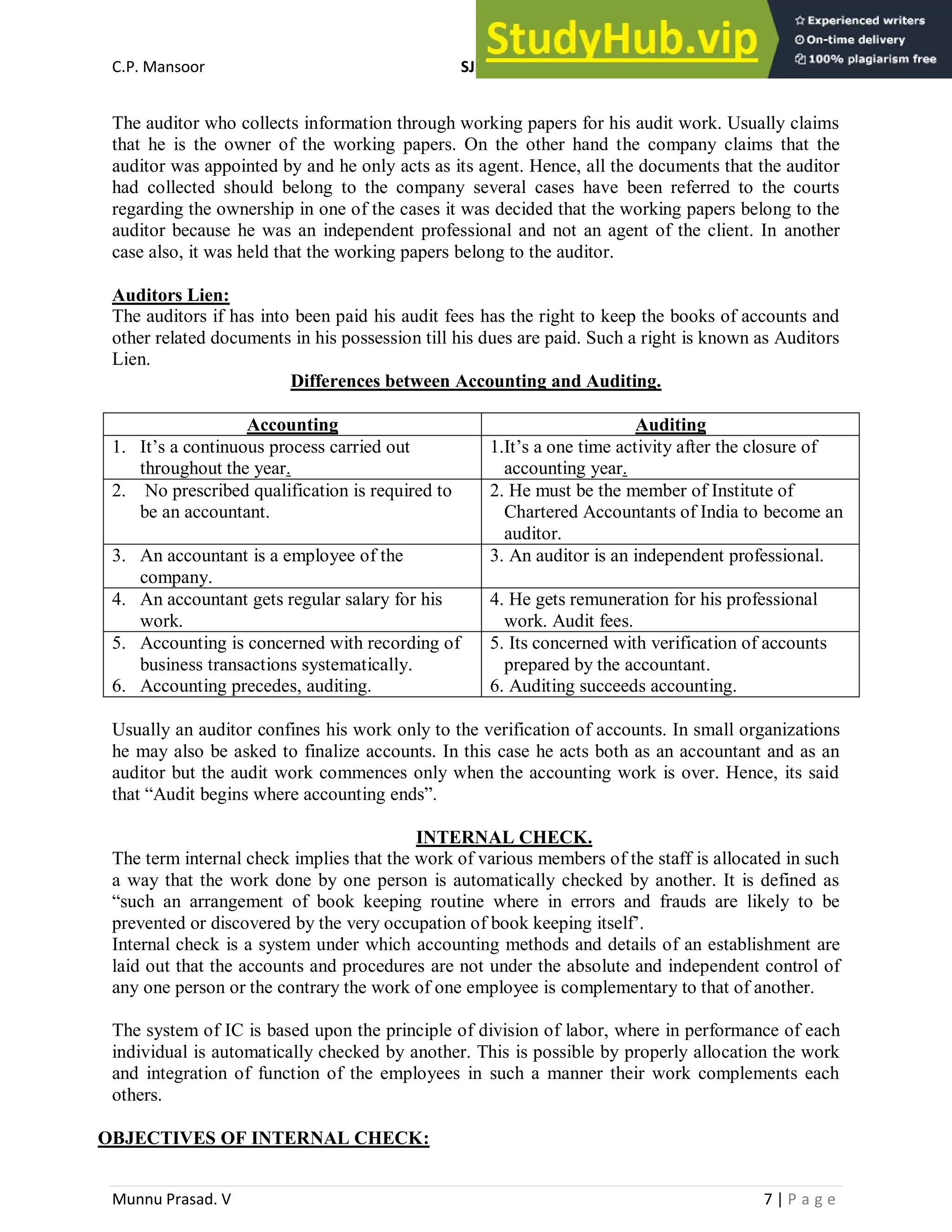 Auditing Notes. | PDF